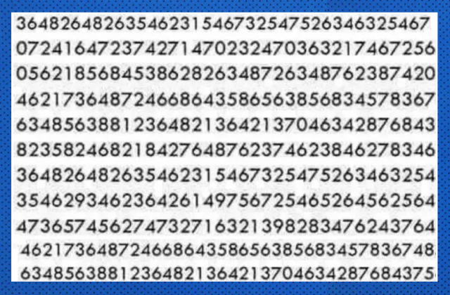 Você descobriu onde o número 2384 está escondido, entre todos os outros ...